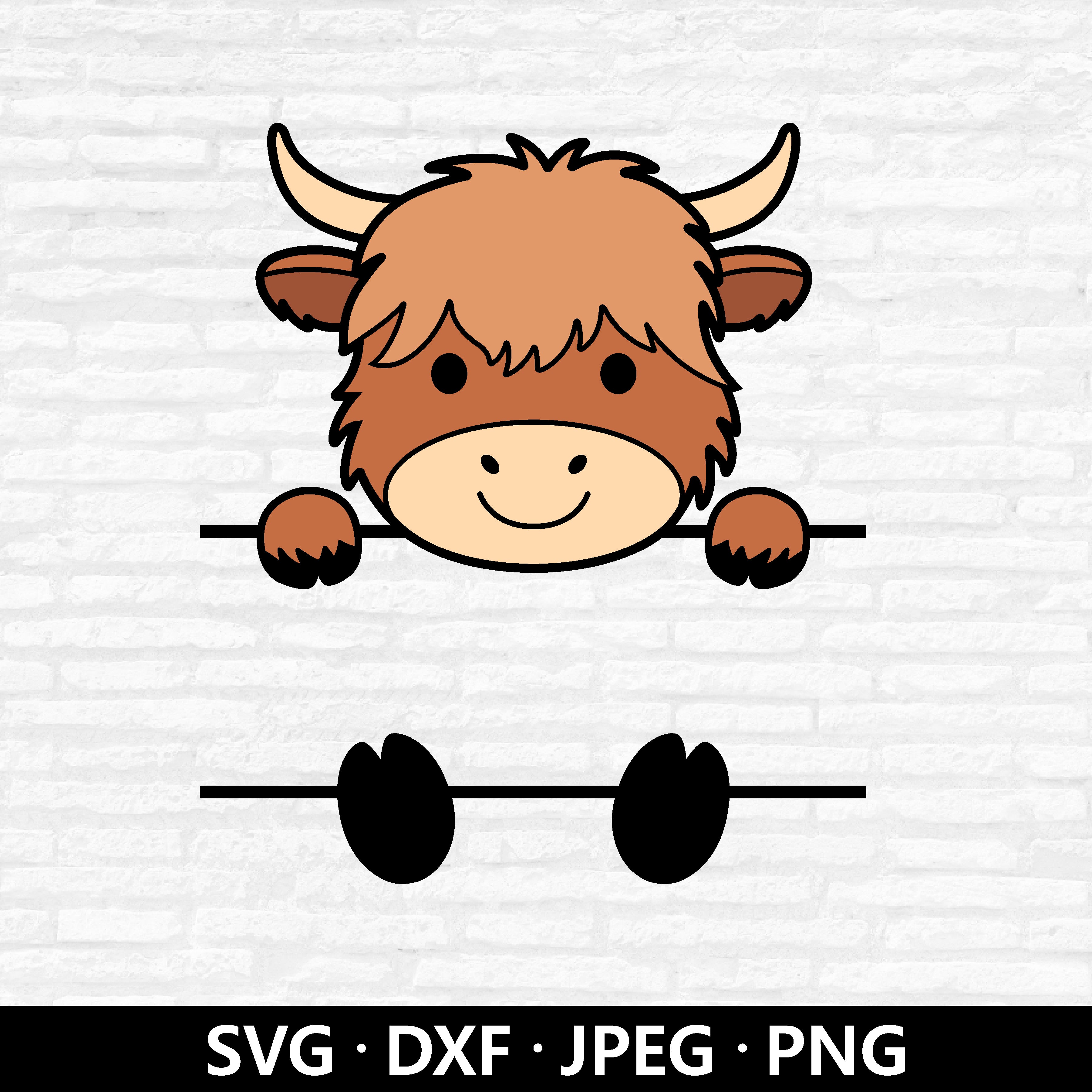 Highland Cow Monogram (Digital Download) – INPAGE